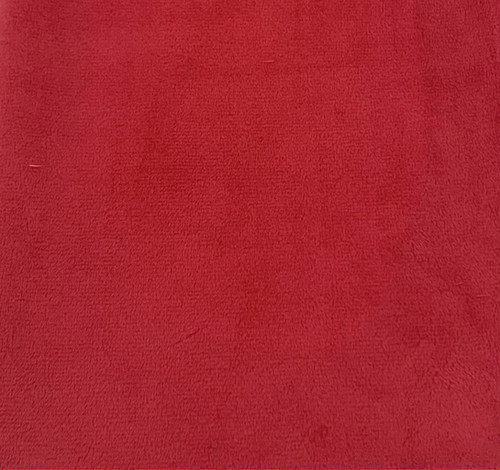 Red Minky Cuddle Solid Fabric | Howl Fabric