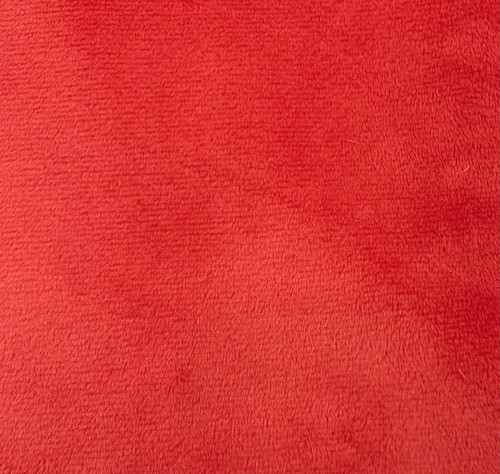 Fire Red Minky Cuddle Solid Fabric | Howl Fabric
