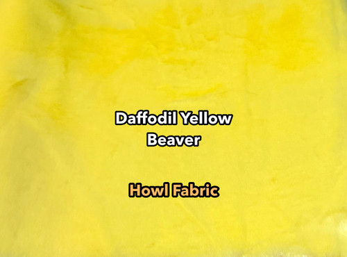 Daffodil Yellow Beaver (Super Seal) Faux Fur Fabric | Howl Fabric