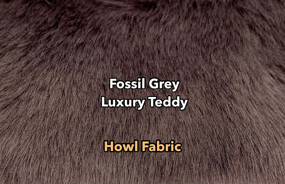 Fossil Grey Luxury Teddy Faux Fur | Howl Fabric