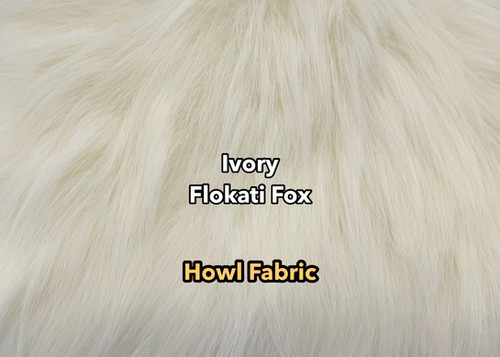 Ivory Flokati Fox Long Pile Faux Fur Fabric | Howl Fabric
