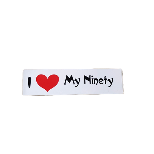 "I Heart My Ninety" Sticker | Red Rose Land Rover