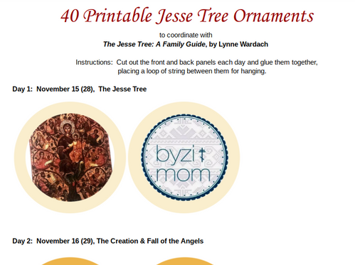 40 Printable Jesse Tree Ornaments | ByziMom