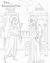 coloring pages annunciation