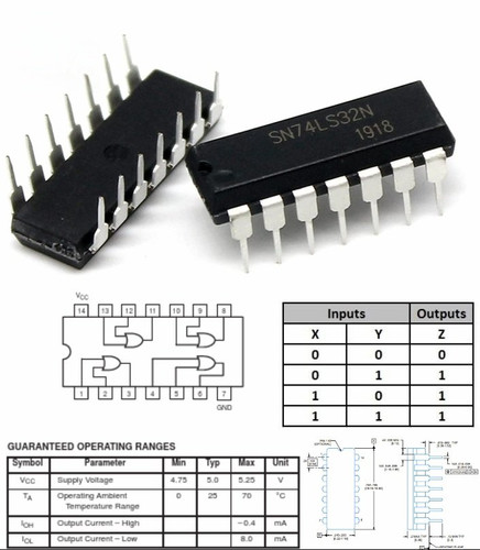 HD74LS32P 7432 Quad 2-input OR Gate logic gates SN74LS32N | Noor Aziz ...