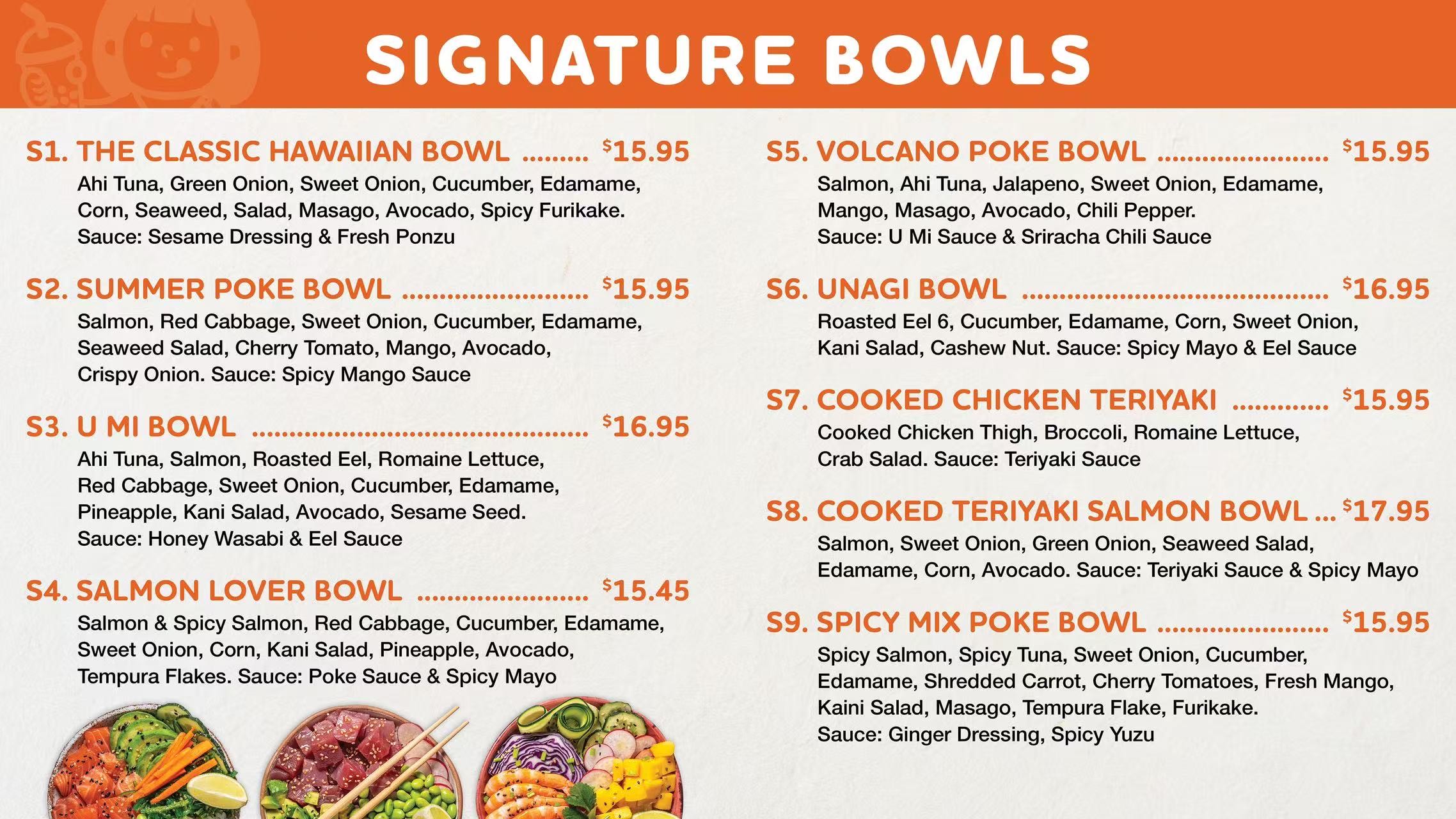Menu | Umi Tea & Poke Bowl
