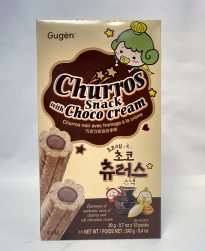 Gugen, Churros Snack with Choco Cream - 8.4oz, 12 packs | Asian Amigo