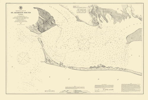 Florida: Nautical Chart of St. George's Sound, 1860 | sea-heritage