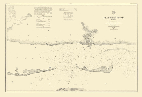 Florida: Nautical Chart of Eastern Part of St. George's Sound, 1859 ...