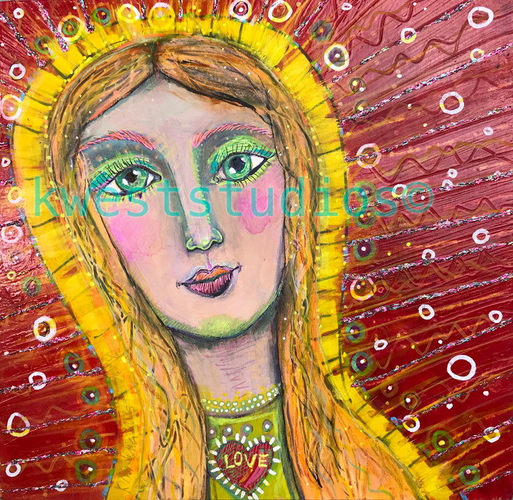 Gold Goddess Original | Kristena West Art