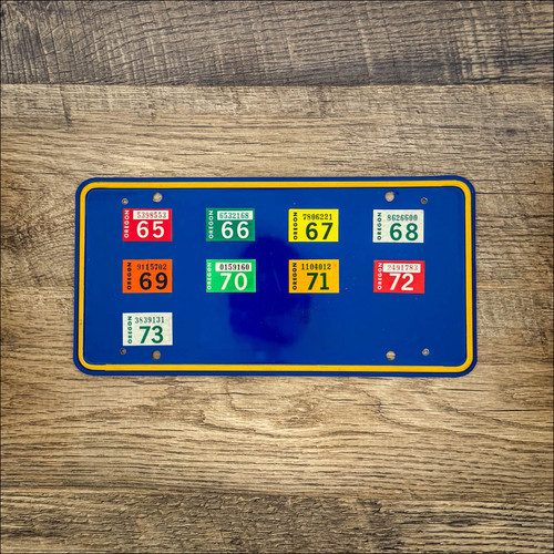 Oregon 1965-73 License Plate Stickers | NW License Plates