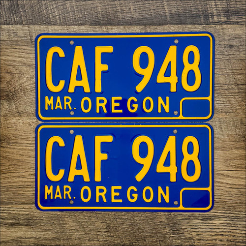 Original Oregon 1965-73 License Plates - CFG 356 | NW License Plates