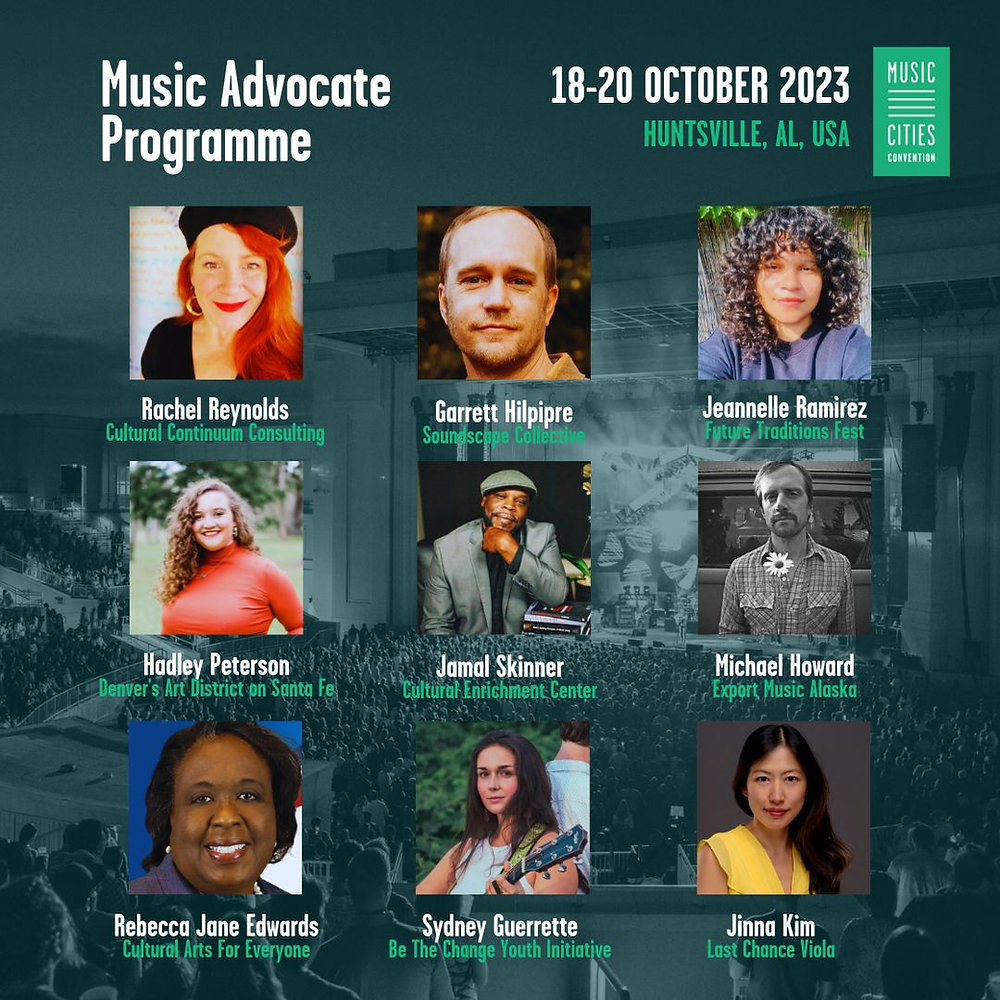 Music Advocate Programme Huntsville Music Cities Convention