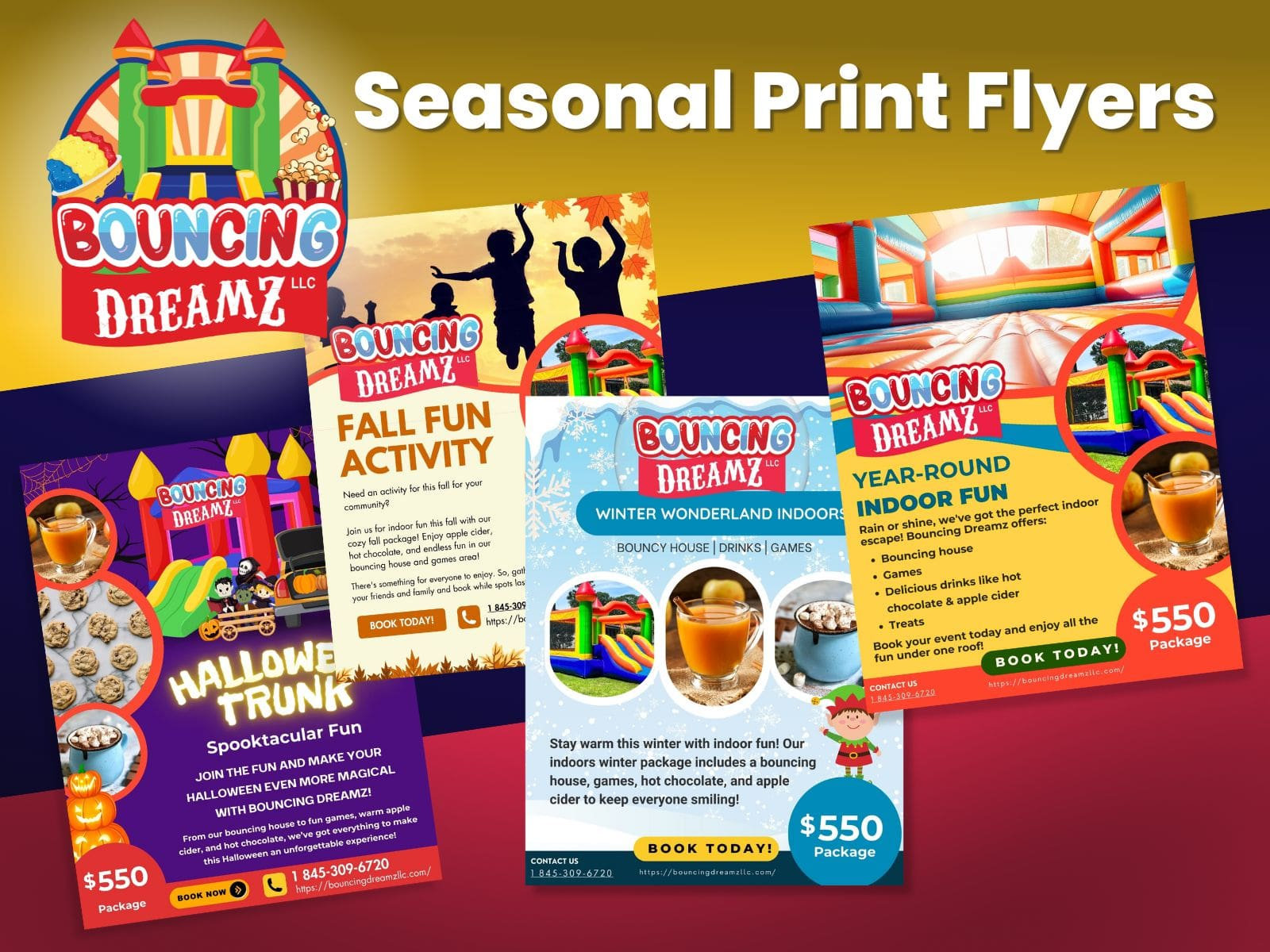 Seasonal Flyer for Bouncing Dreamz | Whinoza