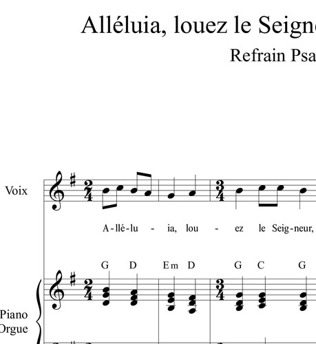 Psaume 148 Alléluia, louez le Seigneur, Alléluia, Alléluia