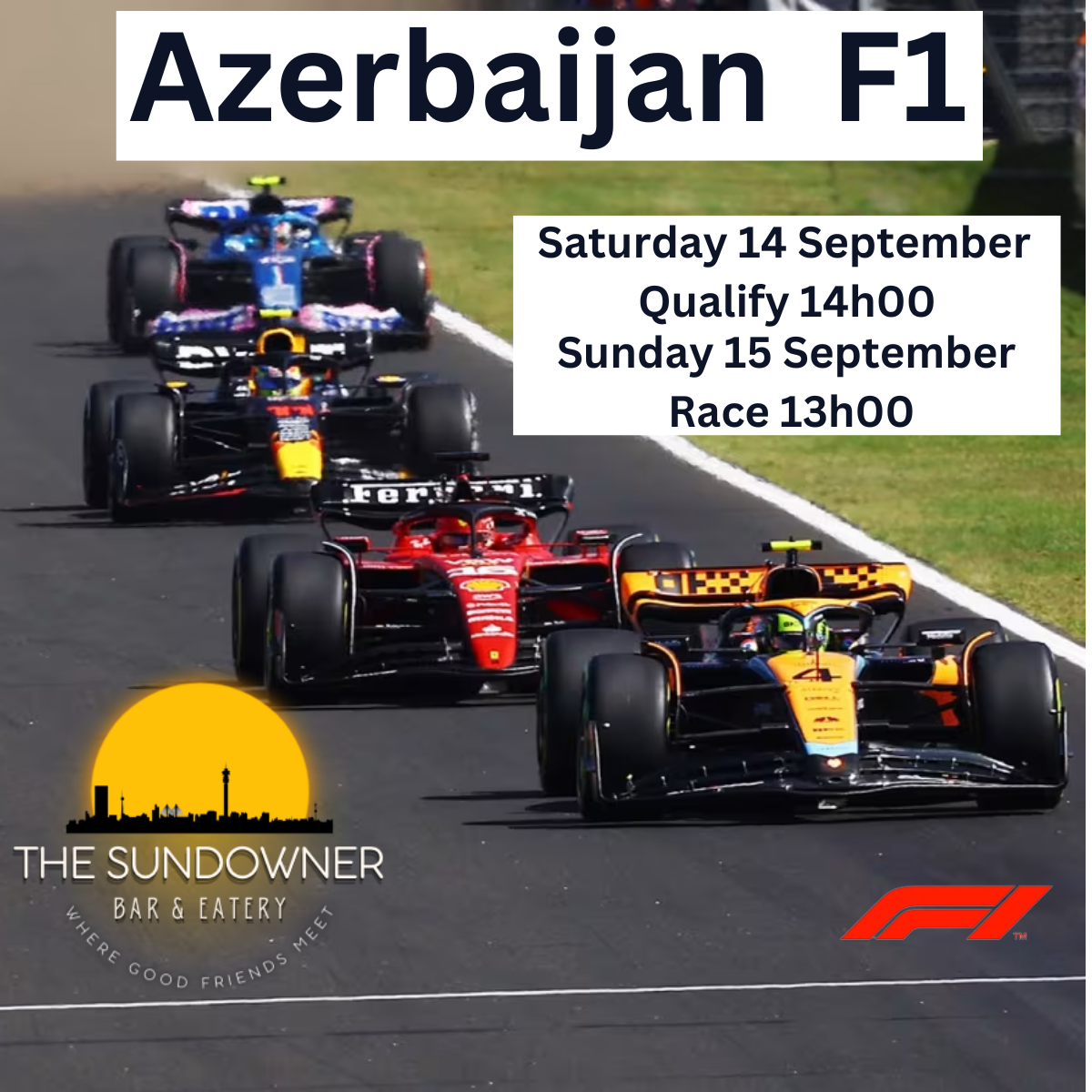 🚗🏎️ Azerbaijan F1 Grand Prix LIVE at The Sundowner Pub! 🏁🍻 | The ...