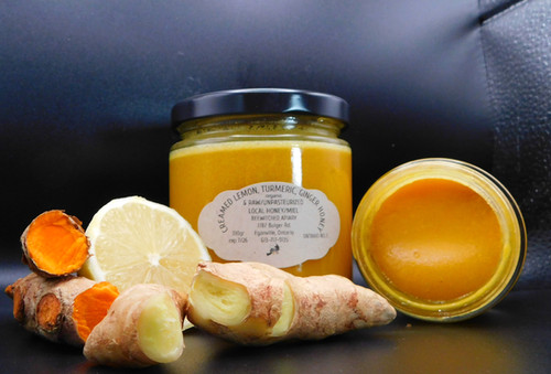 Creamed Lemon Turmeric Ginger Honey | Beewitched Potions