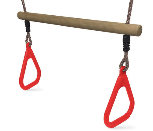Trapeze bar with plastic rings | green-tree-play