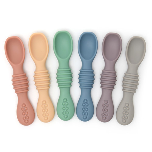 Silicone Chew Spoon Set - Earth Shades | Primastella