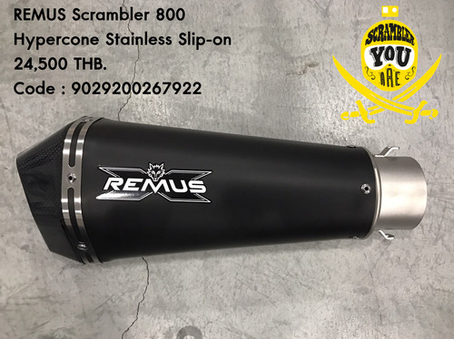 Remus Syper Cone Stainless Slip on Scrambler 800 | clubmotothailand