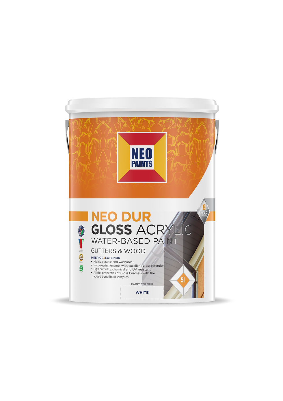 Neo Dur Gloss Acrylic Water Based Paint | Bargain Building