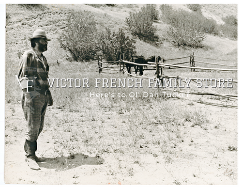 LHOTP Last Day of Shooting BW Mounted | Victor French Family