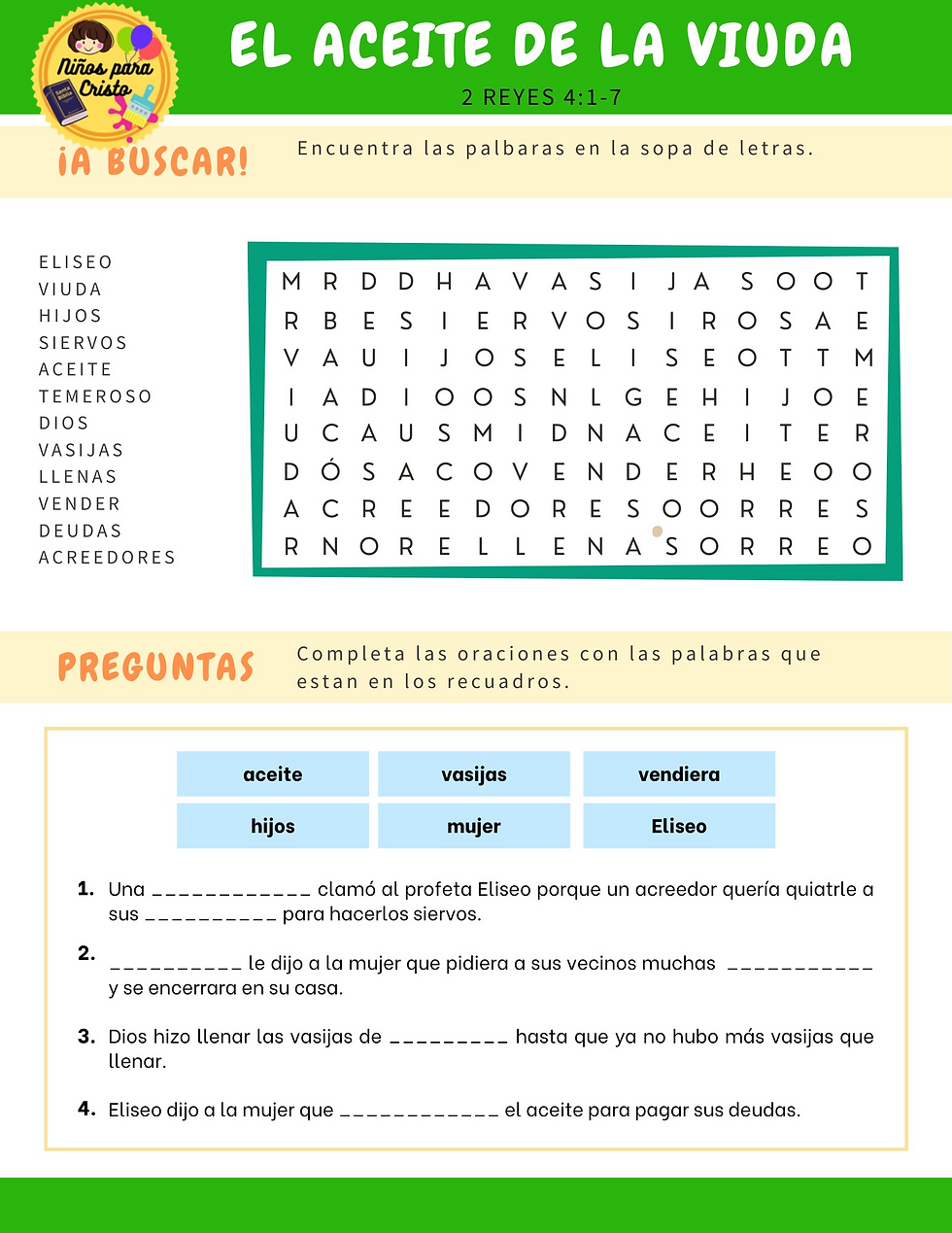 CLASE 190. EL ACEITA DE LA VIUDA