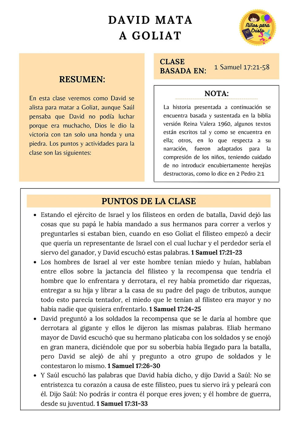 CLASE 140. DAVID MATA A GOLIAT