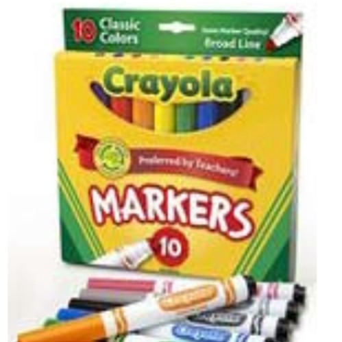 Crayola 10ct Classic Broad Line Markers | Molly Hawkins