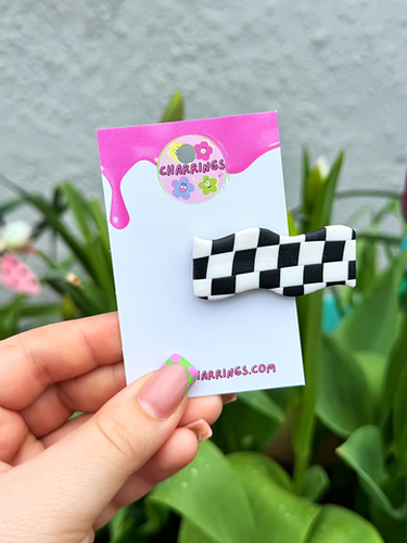 Checkered Hair Clip | Charrings