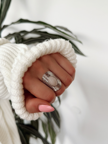 ANILLO STONE ACERO regulable | BuboAccesorios