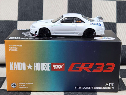 Kaido House Nissan Skyline GT-R R33 GREDDY GR33 V1 White | kustomkollector