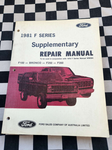 Genuine Ford F100 F250 F350 Bronco Workshop Manual | kustomkollector