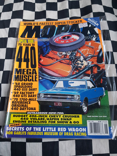 Mopar Action Magazine 6/92 Dodge Hemi Plymouth Gtx Valiant Cuda Charger ...