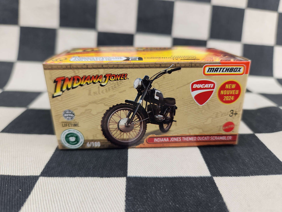 Matchbox Indiana Jones Ducati Scrambler | kustomkollector