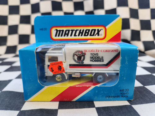 Matchbox Blue Box #20 Volvo Container Truck Scotch Corner White ...
