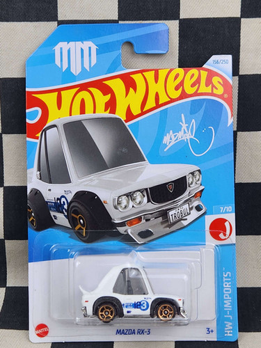 Hot Wheels 2024 J Imports Mad Mike Mazda RX3 White | kustomkollector