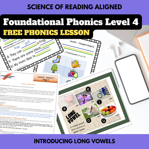 Free Phonics Lesson | Introducing Long Vowel Sounds | Waltzing Blossom Lit