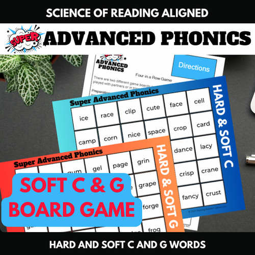 Super Advanced Phonics Hard & Soft C & G Phonics Board Game | Waltzing ...