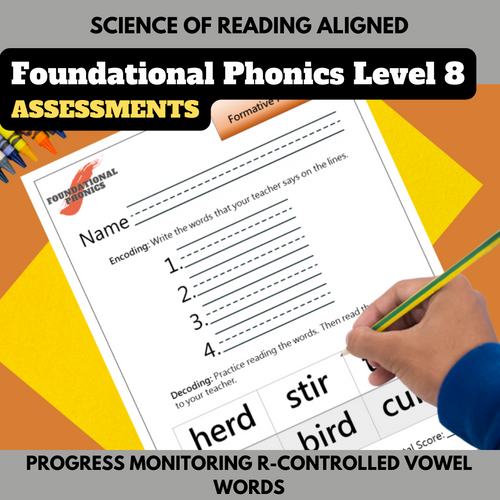 R-Controlled Vowels Progress Monitoring | Phonics Assessments 8 ...