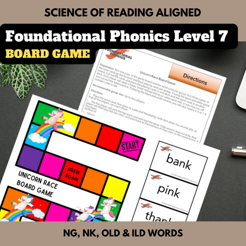 Fun and Printable Phonics Board Game for -ng, -nk, -old and -ild Words ...