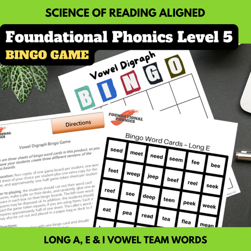 Fun and Effective Phonics Bingo for Long A, E, and I Vowel Team Words ...