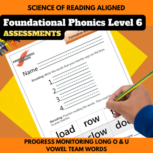 Foundational Phonics Vowel Team Words 2 Progress Monitoring Assessments ...