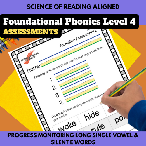 Foundational Phonics Long Vowel Words Progress Monitoring Assessments ...