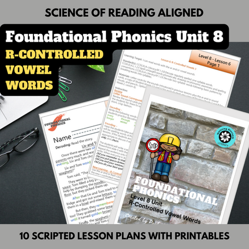 Foundational Phonics Level 8 Unit for R-Controlled Vowel Words ...