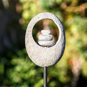 River Moon Stone Cairn Garden Stake | Awesome Stones