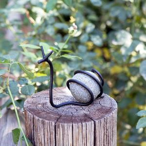 Cute Javanese Pebble Snail - Hand Carved Garden Sculpture | Awesome Stones