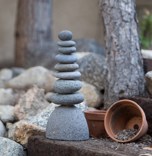 Nonuple 9 River Stone Balanced Rock Cairn Sculpture | Awesome Stones