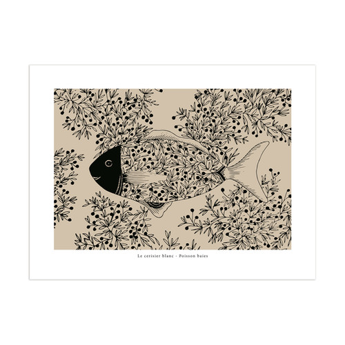Affiche "Poisson baies" | Le cerisier blanc