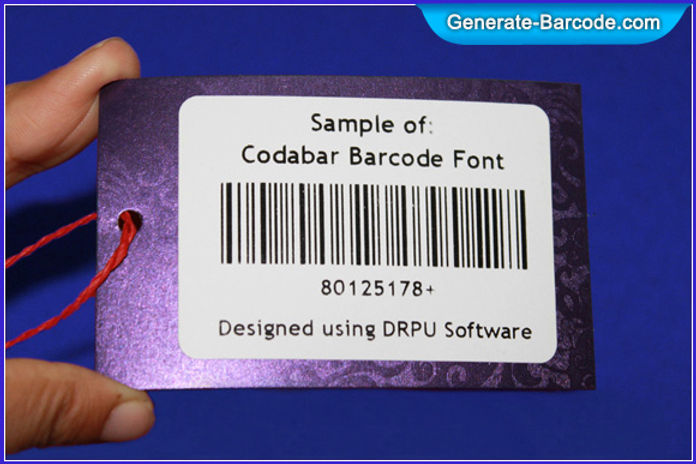 Codabar Barcode Font: Design product labels using Barcode Software